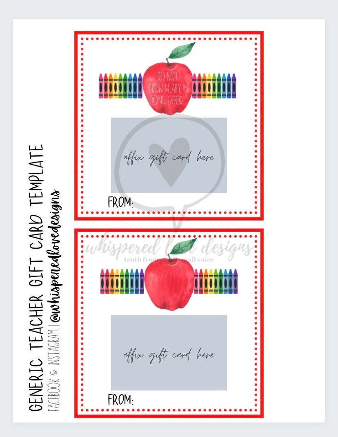 Teacher Appreciation Week, Teacher Gift Cards, Teacher Gifts, Teacher ...