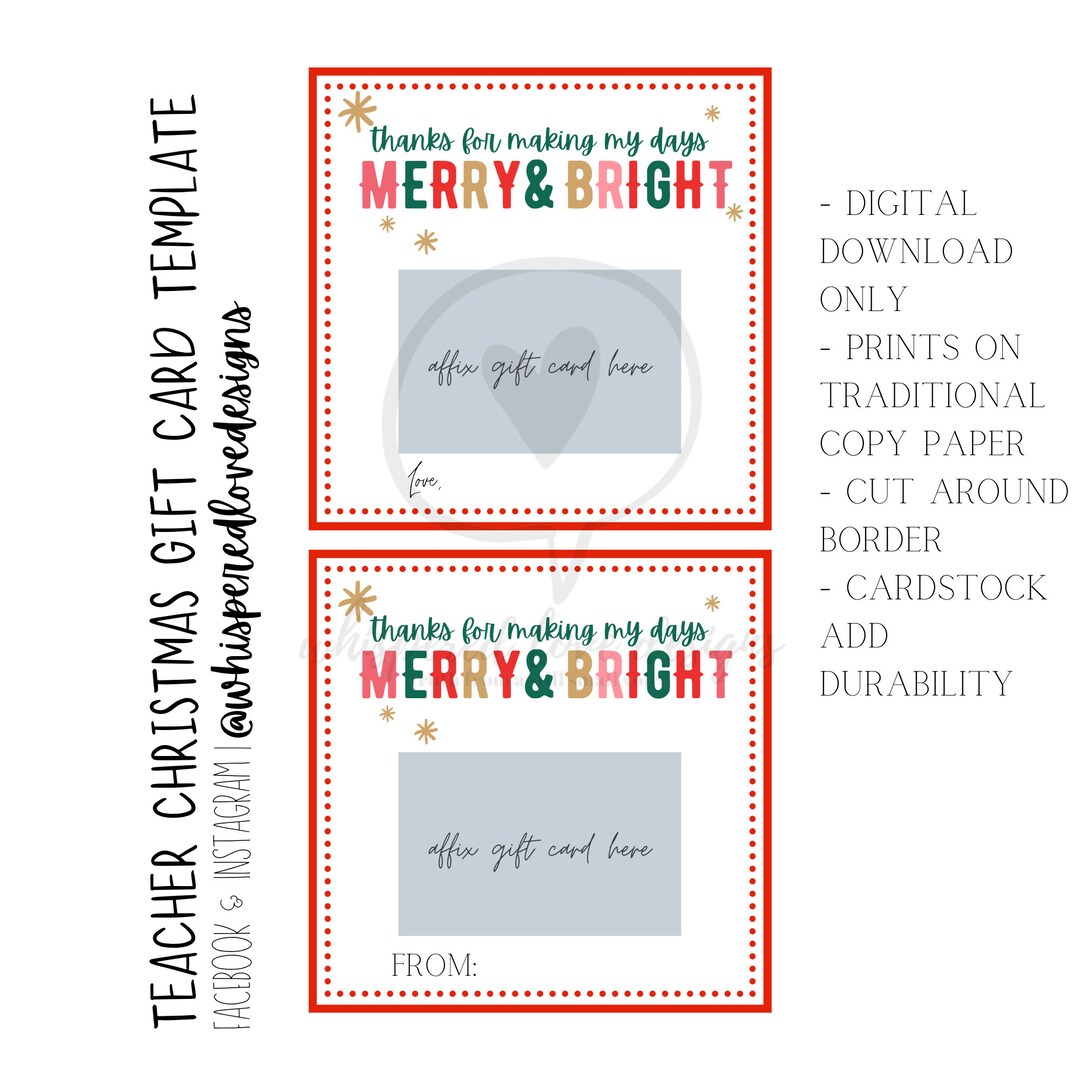 Teacher Gift, Teacher Gifts, Holiday Gift Idea, Christmas Print ...