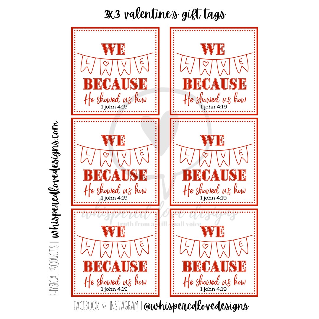 Valentine's Print, Sunday School Valentine's, Scripture Valentine's ...