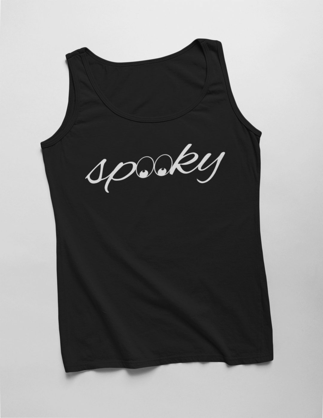 Men's Spooky Ghost Tank Top: Halloween Graphic Tee - Etsy