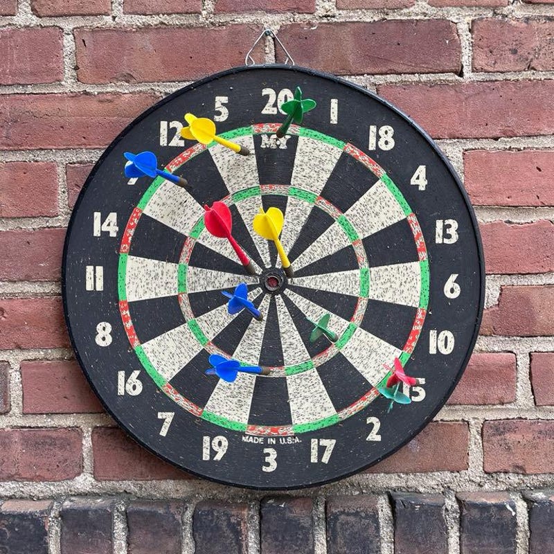 Vintage Dart Board - Etsy