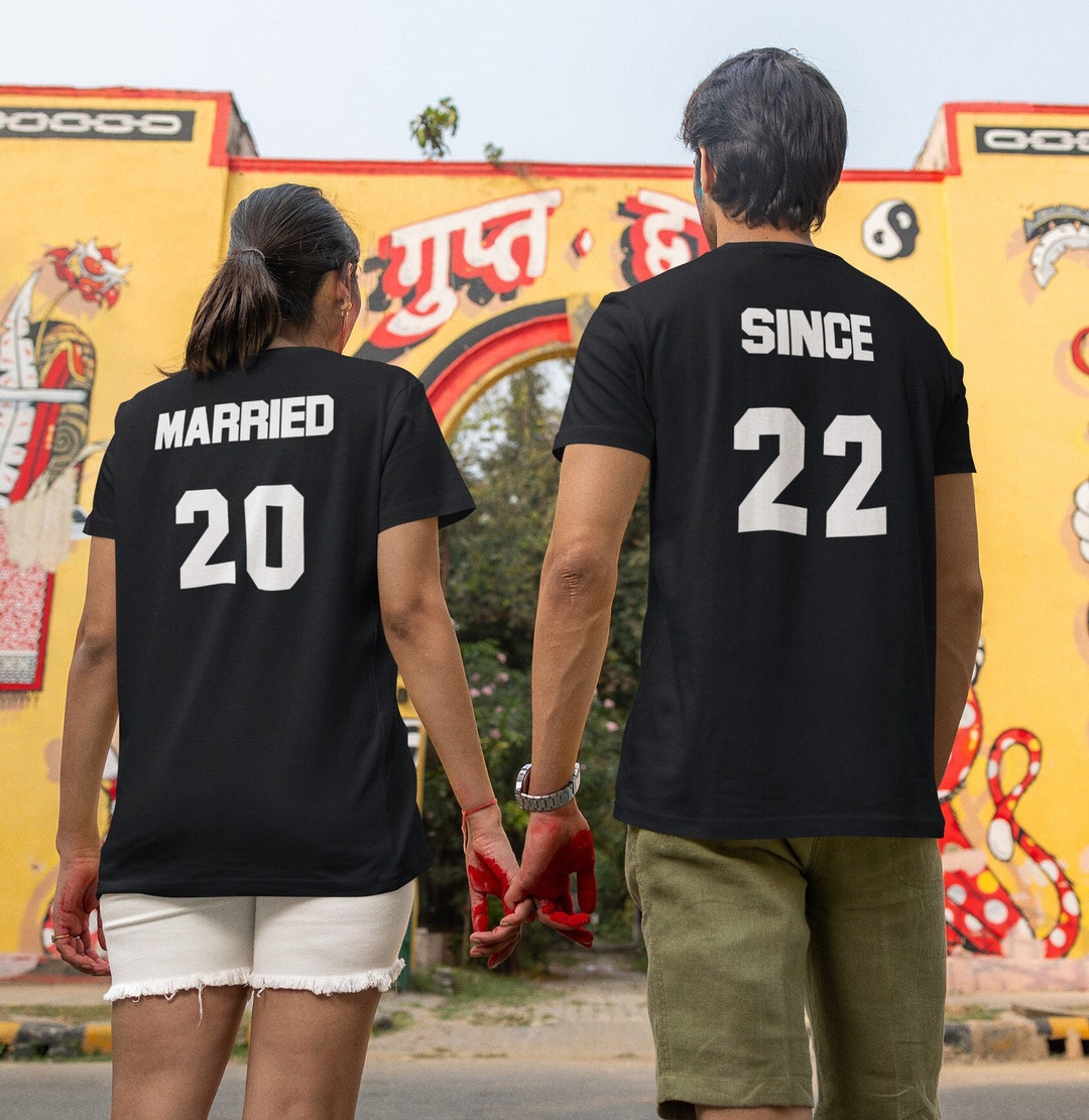 Custom Married Since Shirts: Anniversary Couple Matching Tees - Etsy