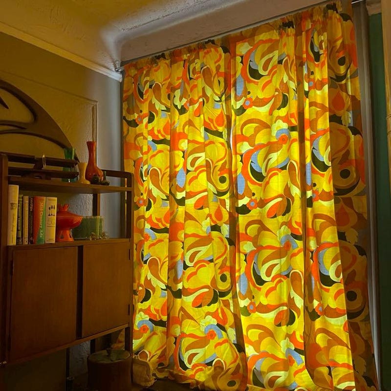 1970s Curtains - Etsy