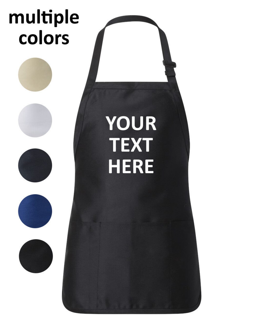 Personalized Apron, Custom Text, Chef Gift, Kitchen Bib, Pocket Design ...
