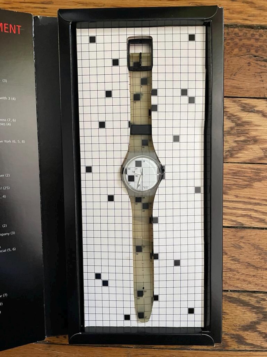 Swatch Graph Grid Watch: Black & White Modern Design - in Original Box ...
