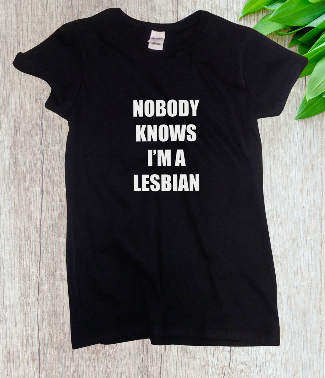 Nobody Knows Im A Lesbian Shirt Funny Lgbt Tee Humor Etsy