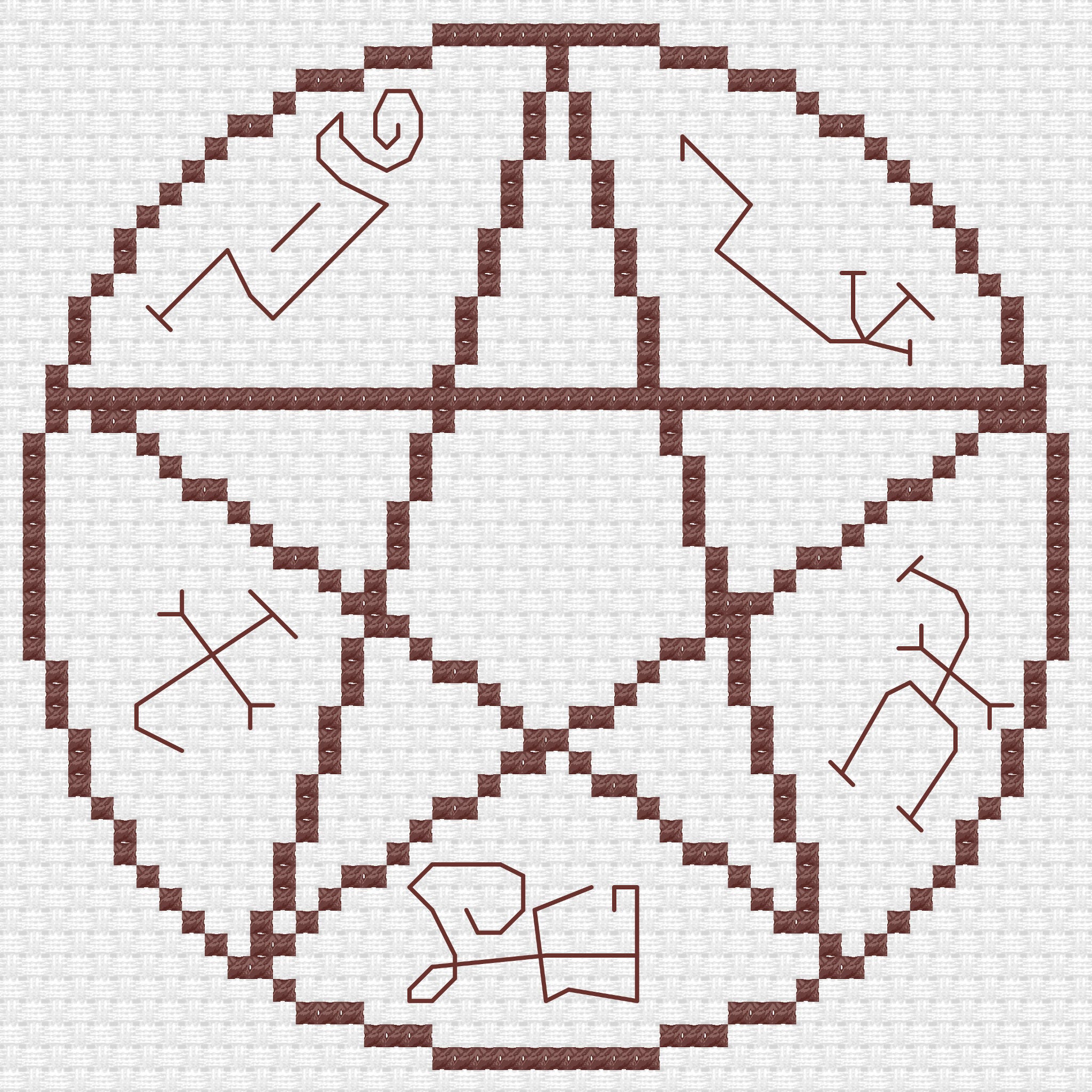 Devil's Trap Digital Cross Stitch Pattern - Etsy