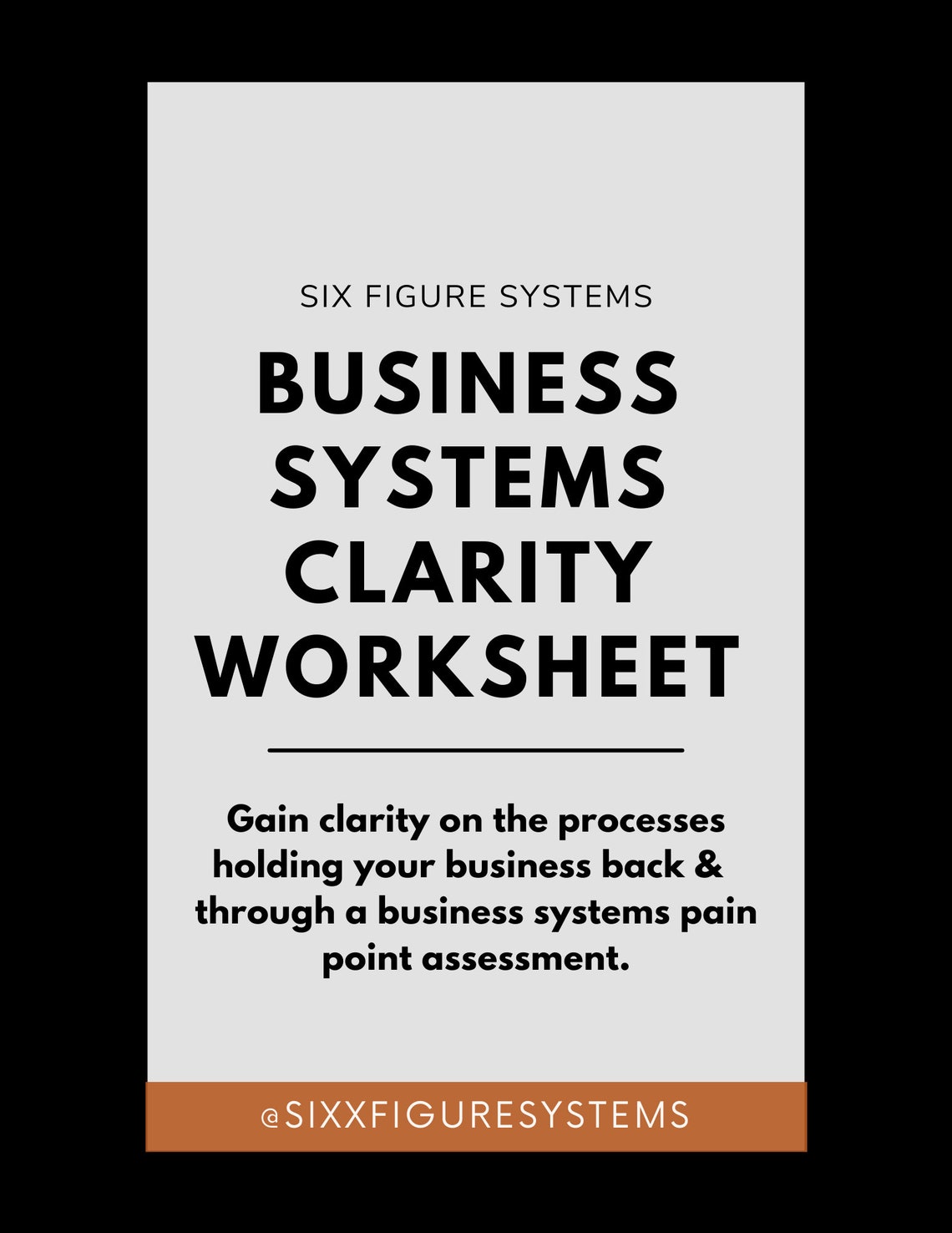 Business Systems Clarity Worksheet | Business Strategy | Business ...
