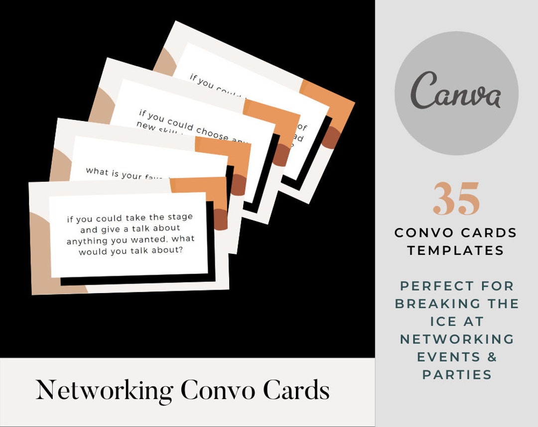 Conversation Starters Ice Breaker | Networking | Conversation Cards ...