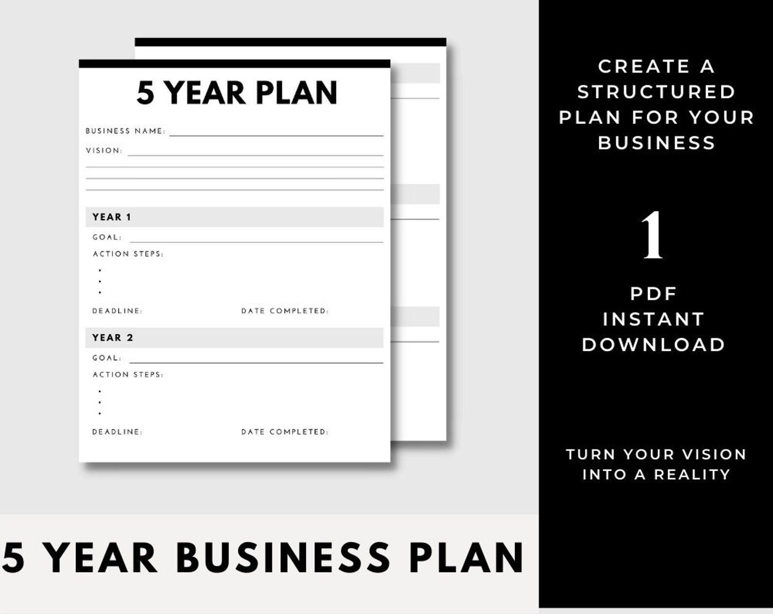 Business Plan 5 Year Plan Business Planning Small Business Plan Business Plan 5 Year Plan Business Planning Small Business Plan