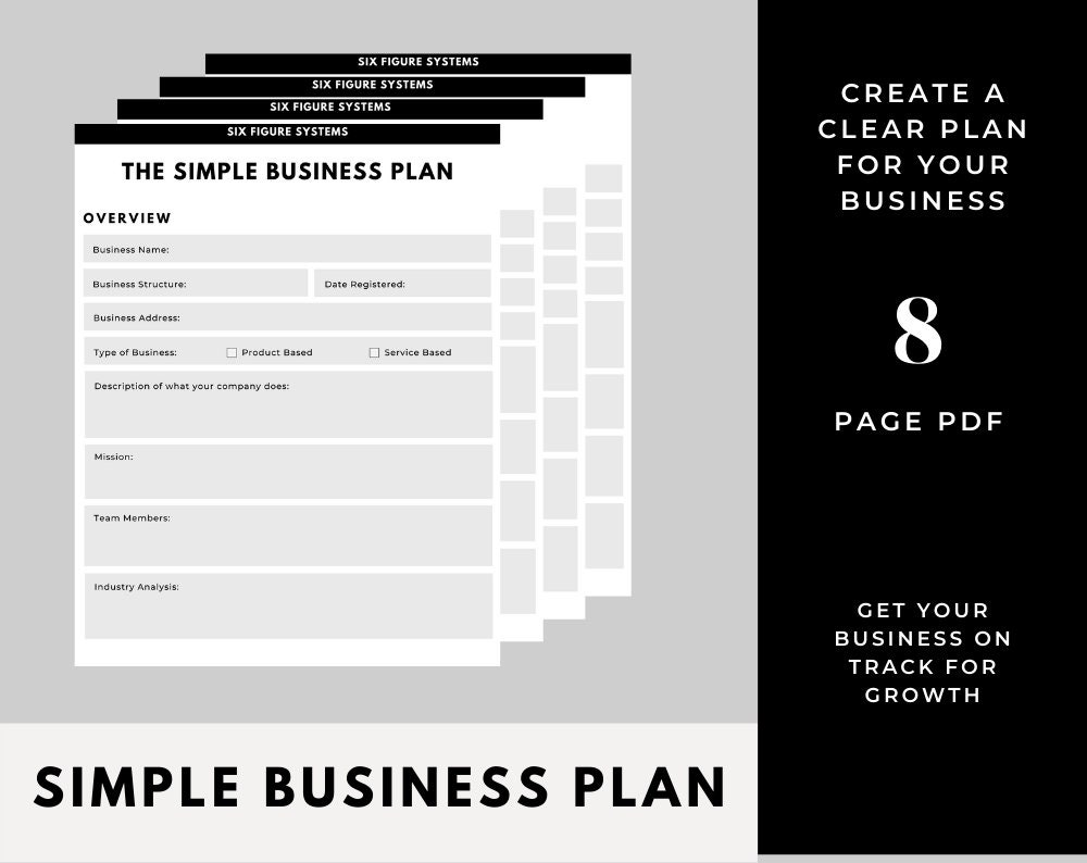 The Simple Business Plan Worksheet | Business Planning | Business ...