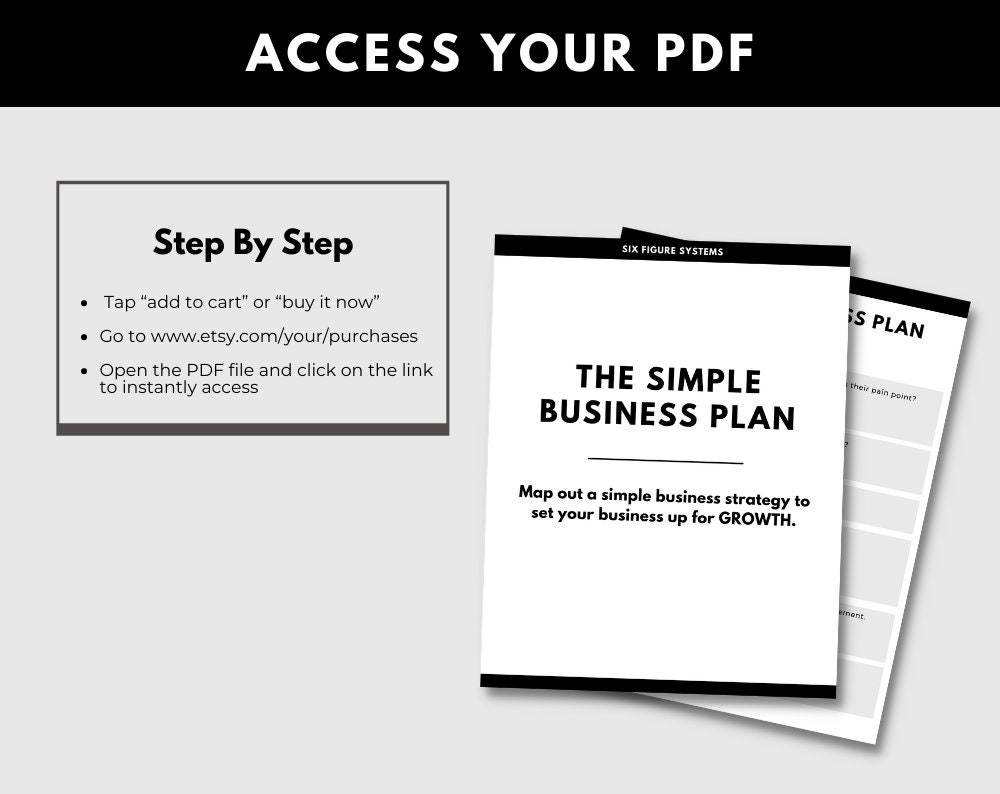 The Simple Business Plan Worksheet | Business Planning | Business ...