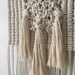 Large Loopy Square Macramé Wall Hanging With Tassel Detail // - Etsy