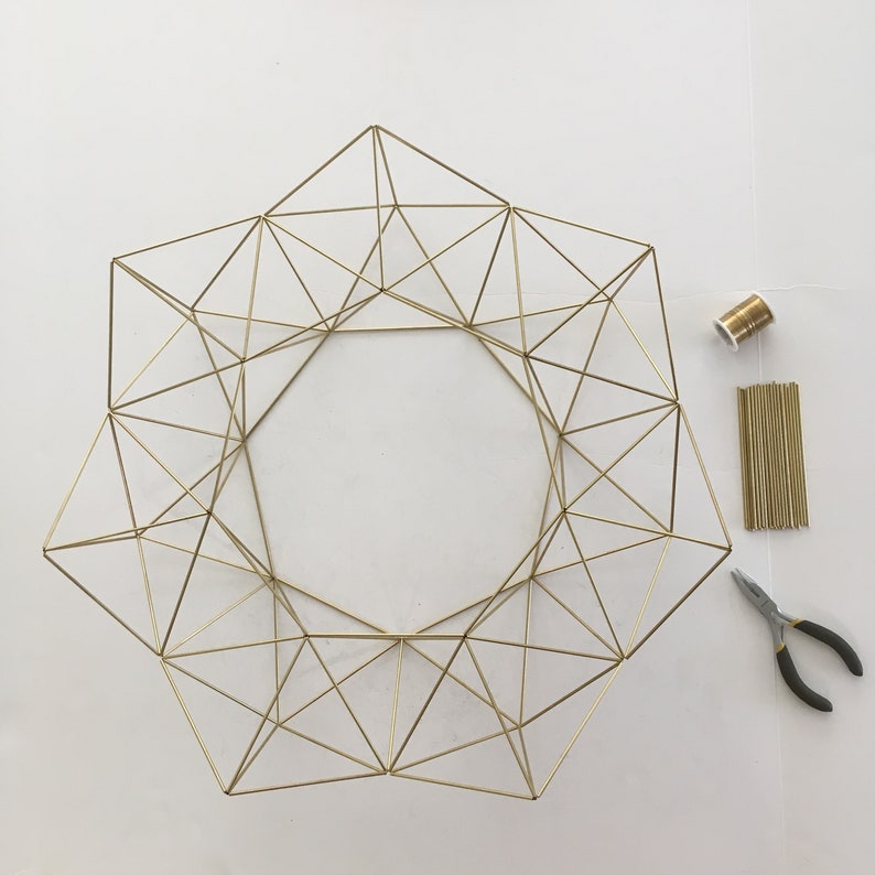 Diy Pattern Only W Video Geometric Himmeli Wreath Instructions