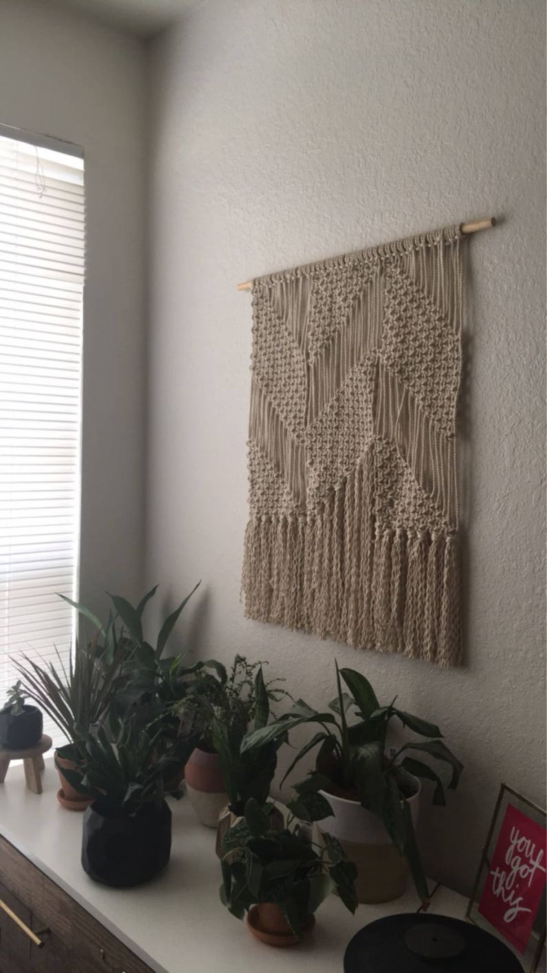 Large Geometric Macramé Wall Hanging // Tapestry // Parallelograms ...
