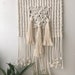 Large Loopy Square Macramé Wall Hanging With Tassel Detail // - Etsy