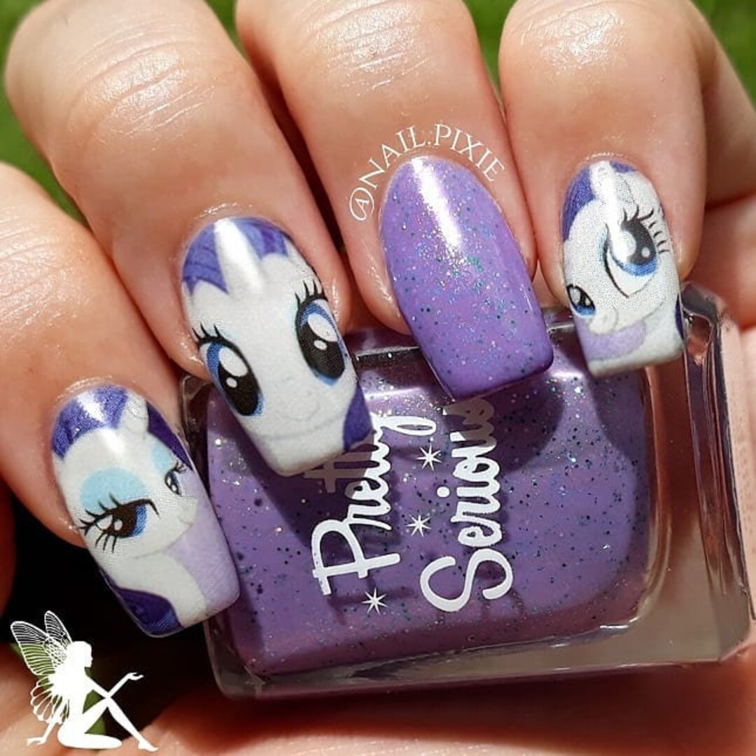 RARITY My Little Pony Nail Art Decal Water Transfer Slider Sticker 6004 ...