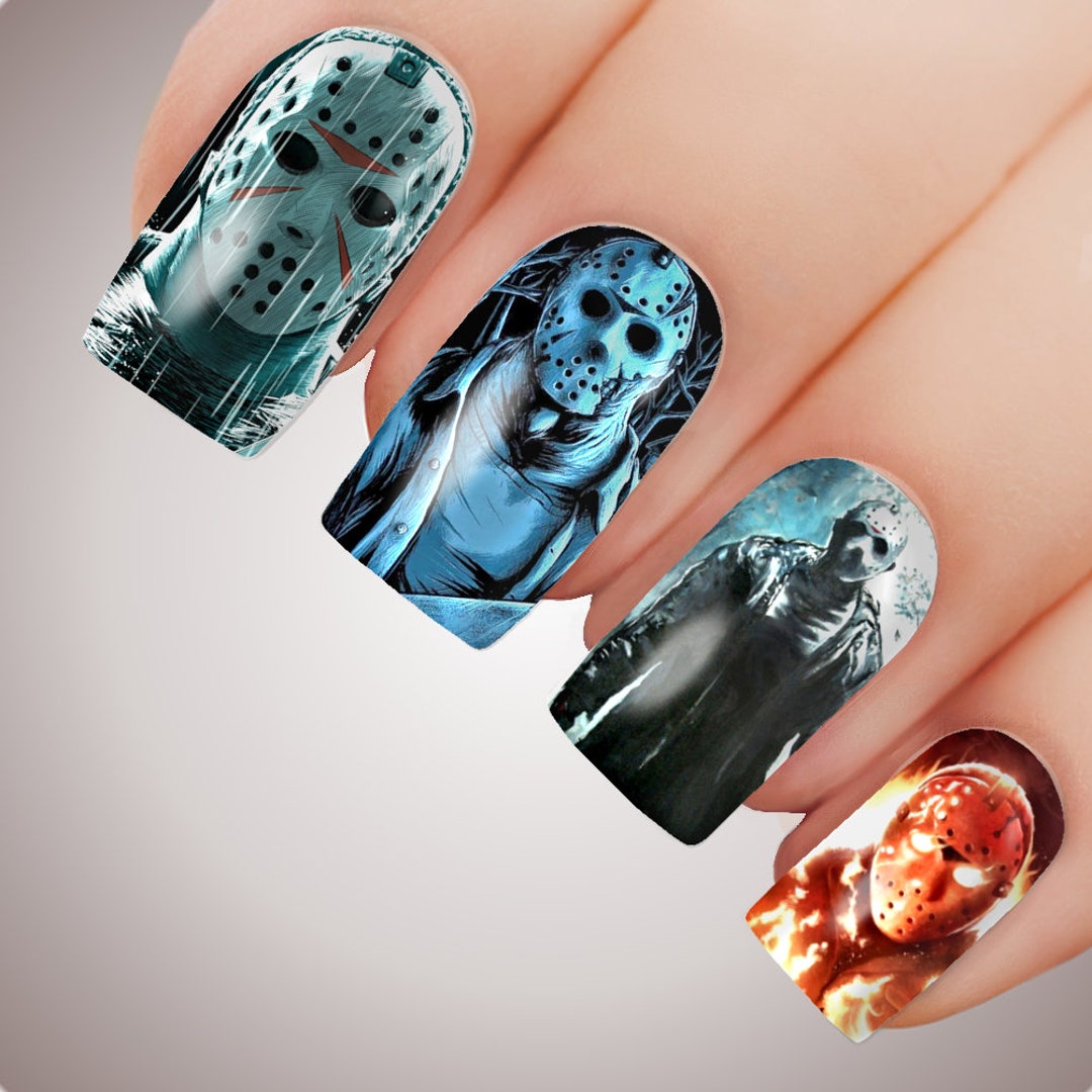 JASON HALLOWEEN Full Cover Nail Decal Art Water Slider - Etsy