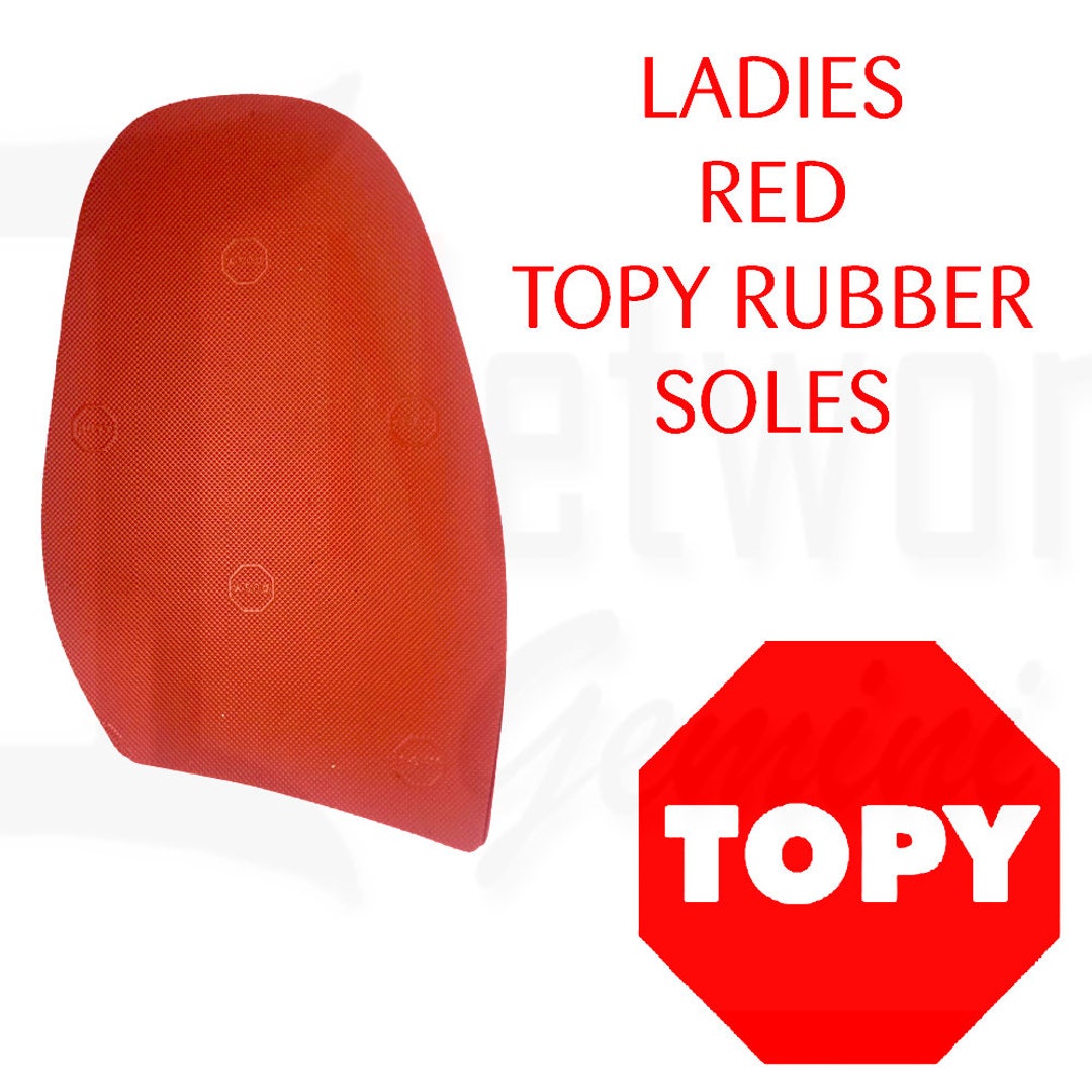 Topy Rubber Soles RED - 1.5mm Professional Grade - DIY - Christian ...