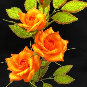 Crochet Mini Rose Pattern - 3 Sizes of Rose in 1 Pattern - Crochet Mini ...