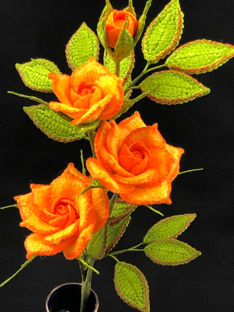 Crochet Mini Rose Pattern 3 Sizes of Rose in 1 Pattern - Etsy