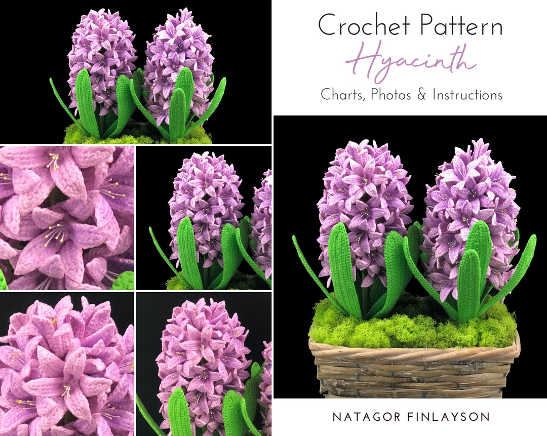 Crochet Pattern for Hyacinth Flower Create Unique Crochet Home Decor ...