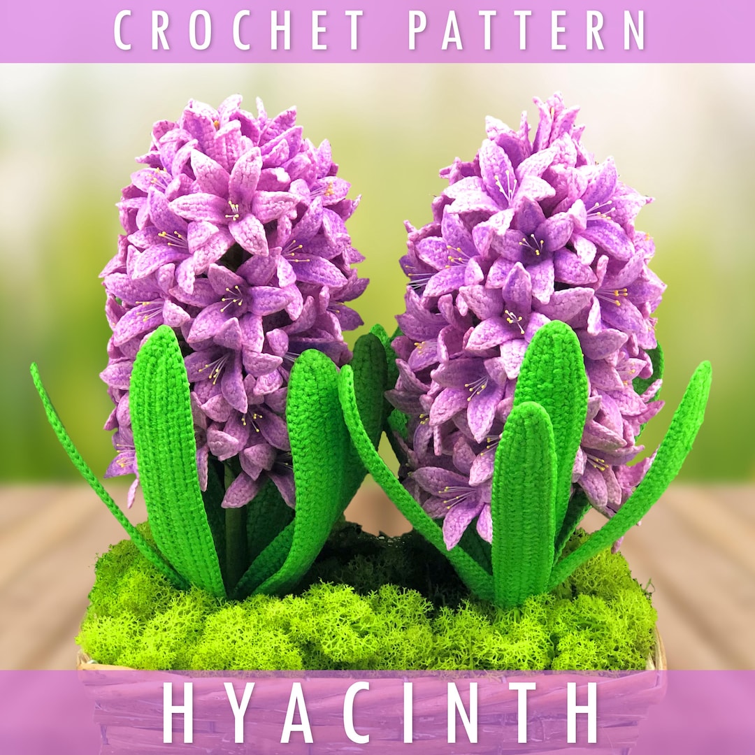 Crochet Pattern for Hyacinth Flower - Create Unique Crochet Home Decor ...