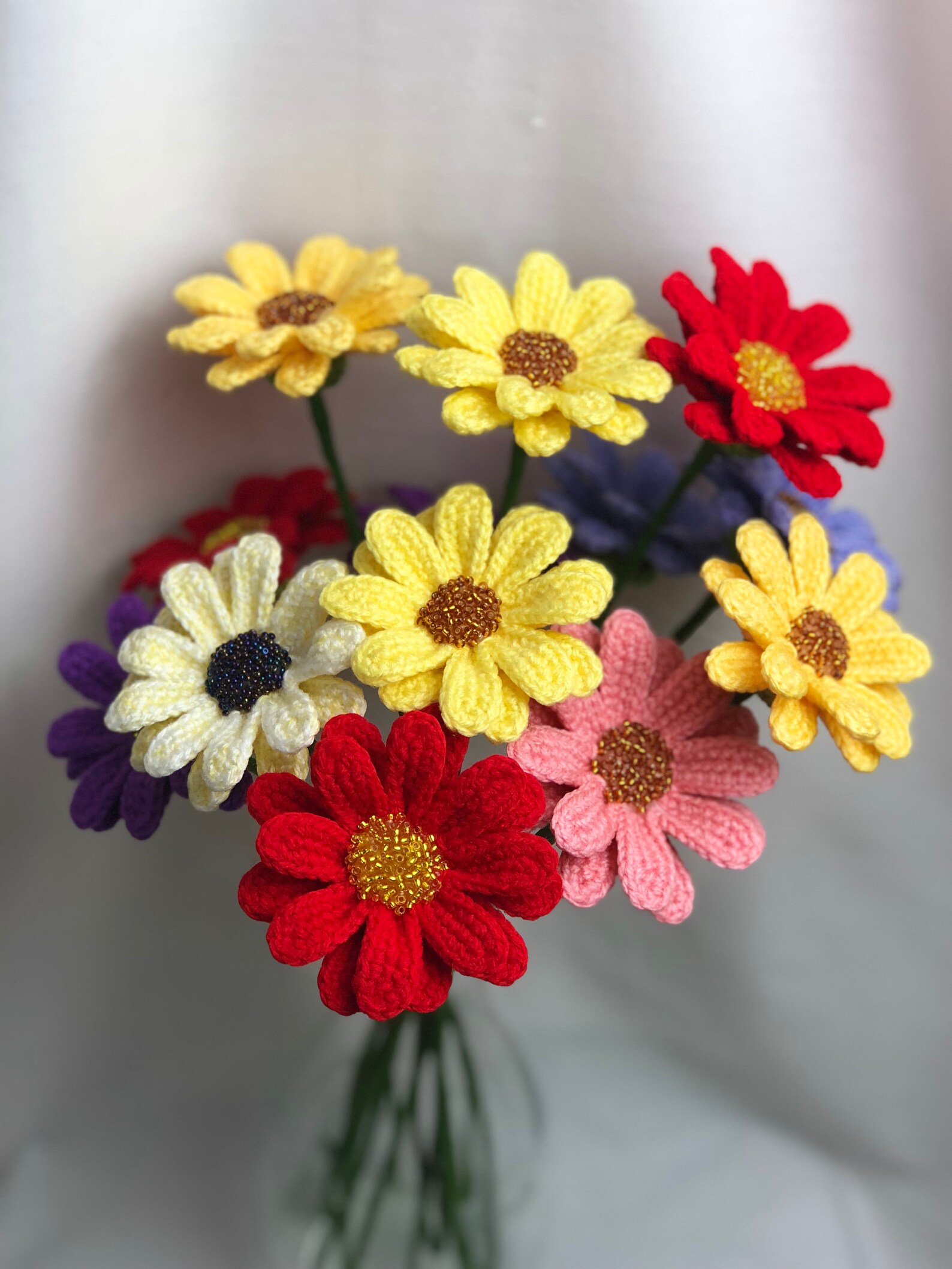 Gerbera Daisy Crochet Pattern Crochet Gerbera Pattern Easy | Etsy
