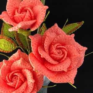 Crochet Mini Rose Pattern - 3 Sizes of Rose in 1 Pattern - Crochet Mini ...