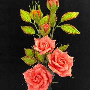 Crochet Mini Rose Pattern - 3 Sizes of Rose in 1 Pattern - Crochet Mini ...