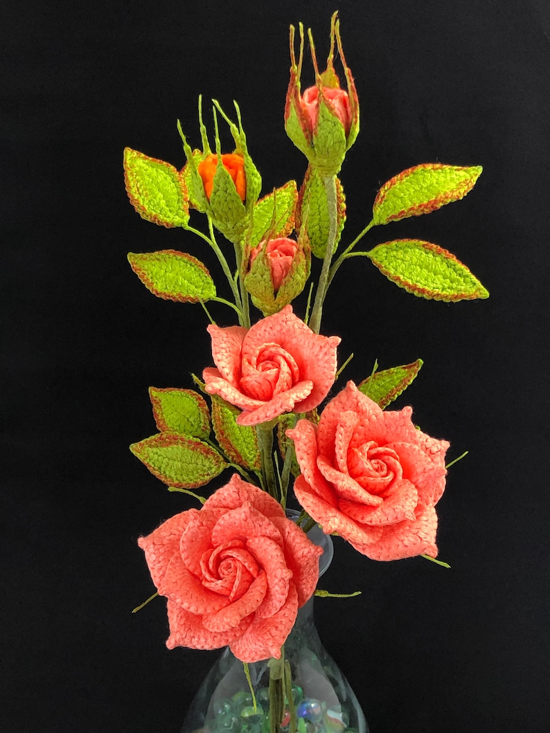 Crochet Mini Rose Pattern 3 Sizes of Rose in 1 Pattern - Etsy