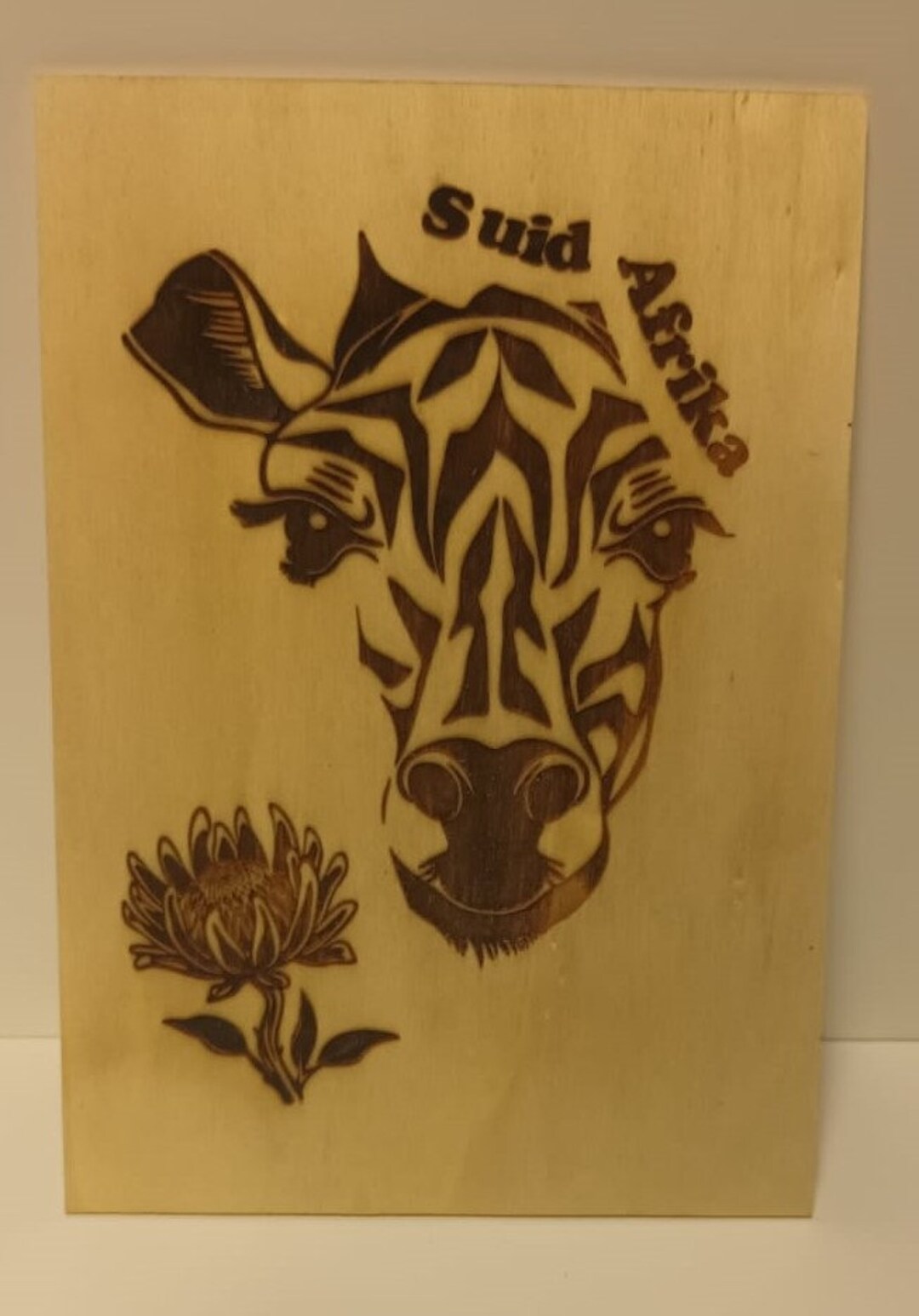 Giraffe Africa Wall Plaque , Laser Engraved Safari Animals, Engraving ...