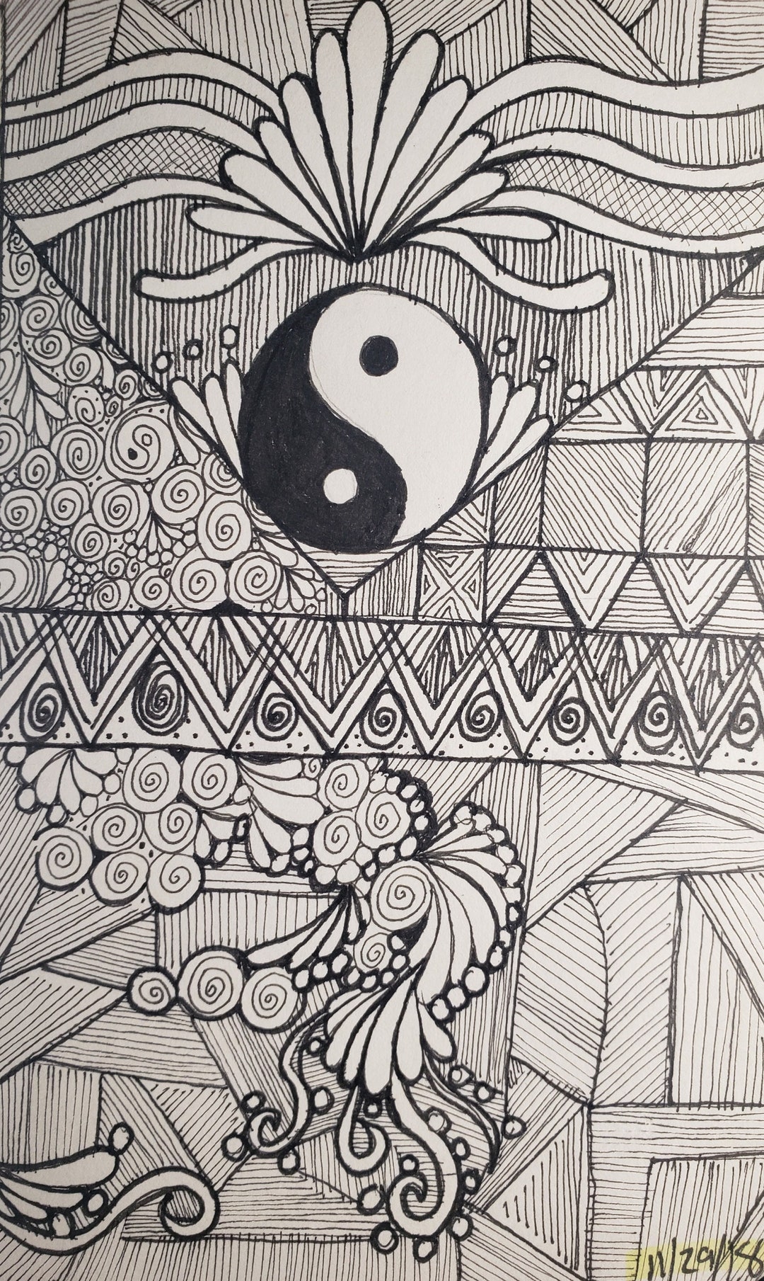 Yin Yang Patterns- Art Print - Etsy