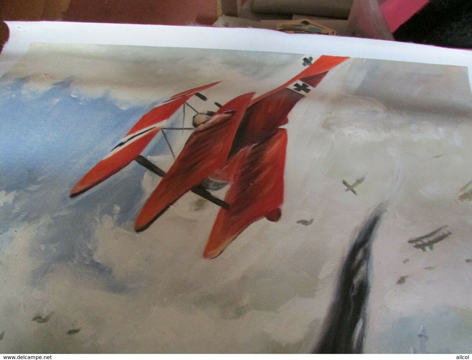 WW1 Red Baron Oil Painting - Etsy