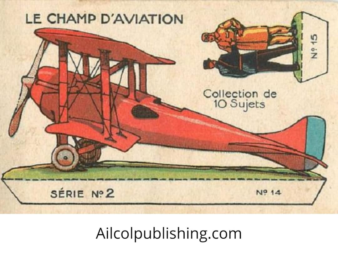 Cut Out World War 1 Paper Toy French Airplane and Pilot - Etsy