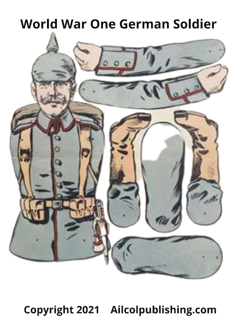 Vintage Cut Out World War 1 Paper Toy Soldier - Etsy