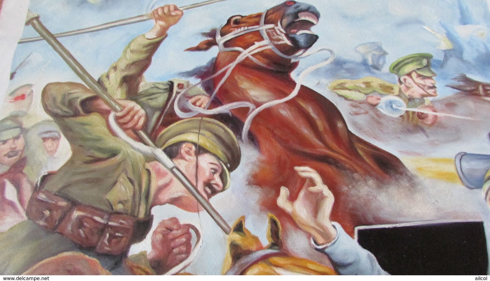 Large Poster Size Oil Painting WW1 British Cavalry Charge - Etsy 日本