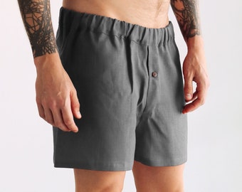 Mens Linen Underwear Gift for Him Boxer for Men Mans | Etsy