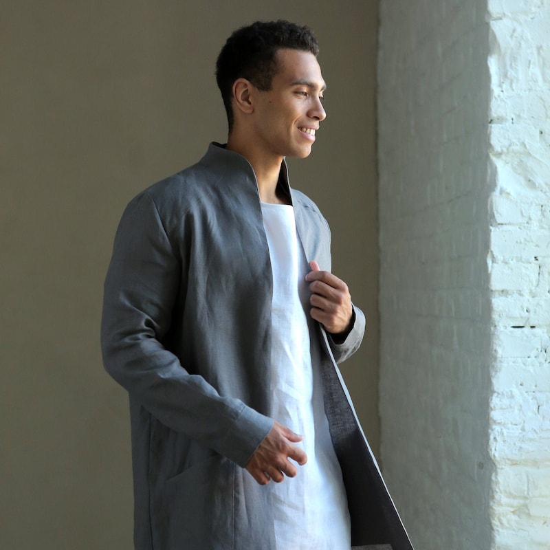 Linen Duster Coat - Etsy