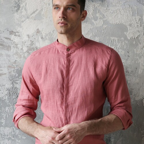 Mens Linen Shirt Spring Summer Shirt for Men Wedding | Etsy