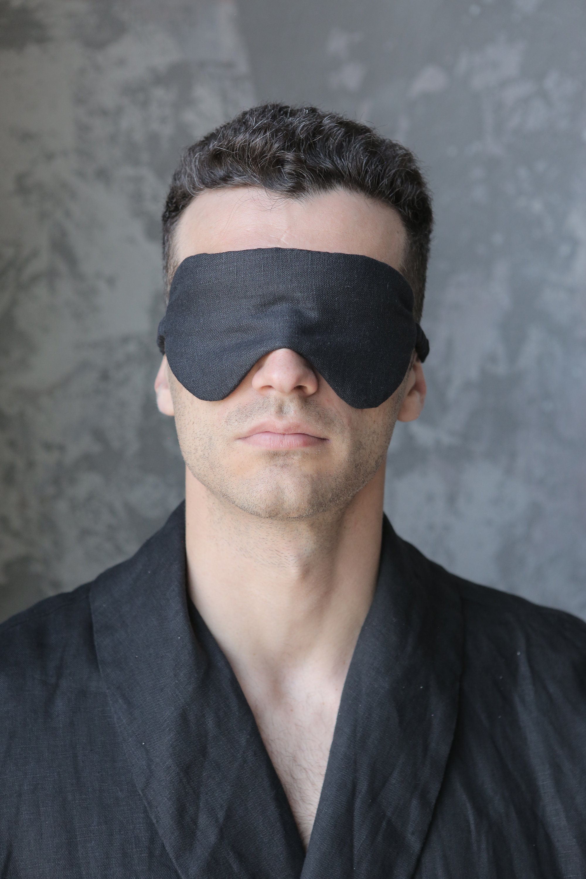Linen Sleep Mask Summer Mask Black Eye Mask Gift Ideas - Etsy