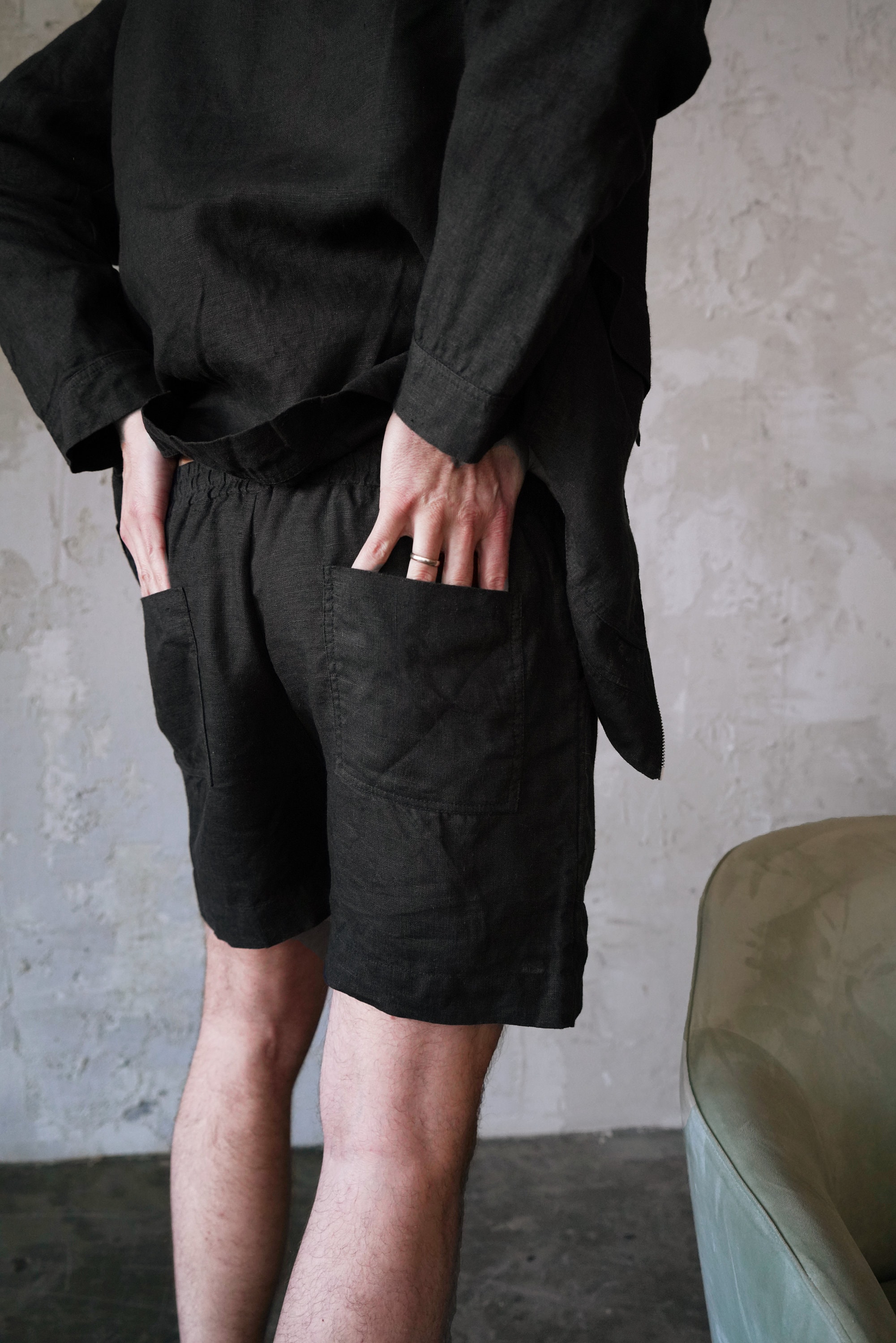 Mens Short Linen Shorts, Basic Shorts, Flax Linen Shorts, Shorts for ...
