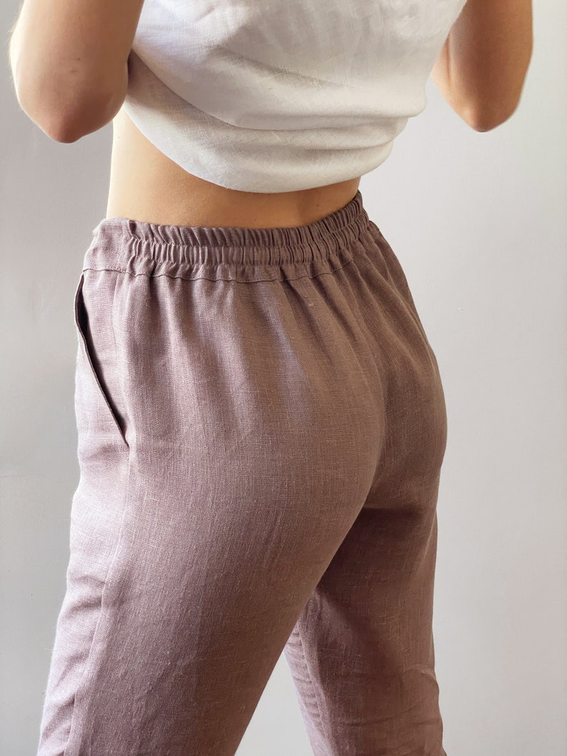 Natural Linen Pants Summer Pants Womens Pants Latte Pants | Etsy