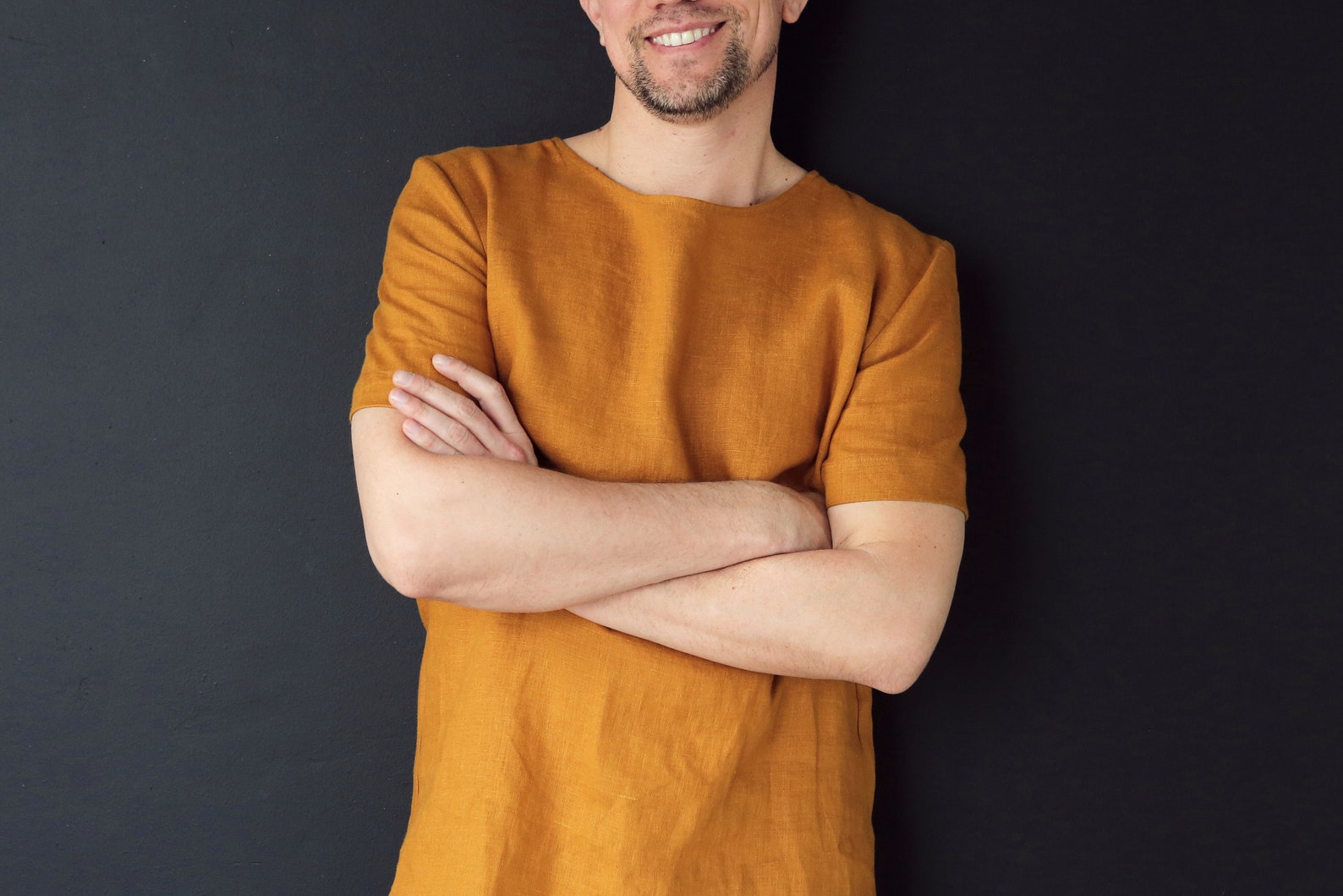 Mens Linen T-shirt Basic T-shirt Shirt for Men Stylish T-shirt - Etsy