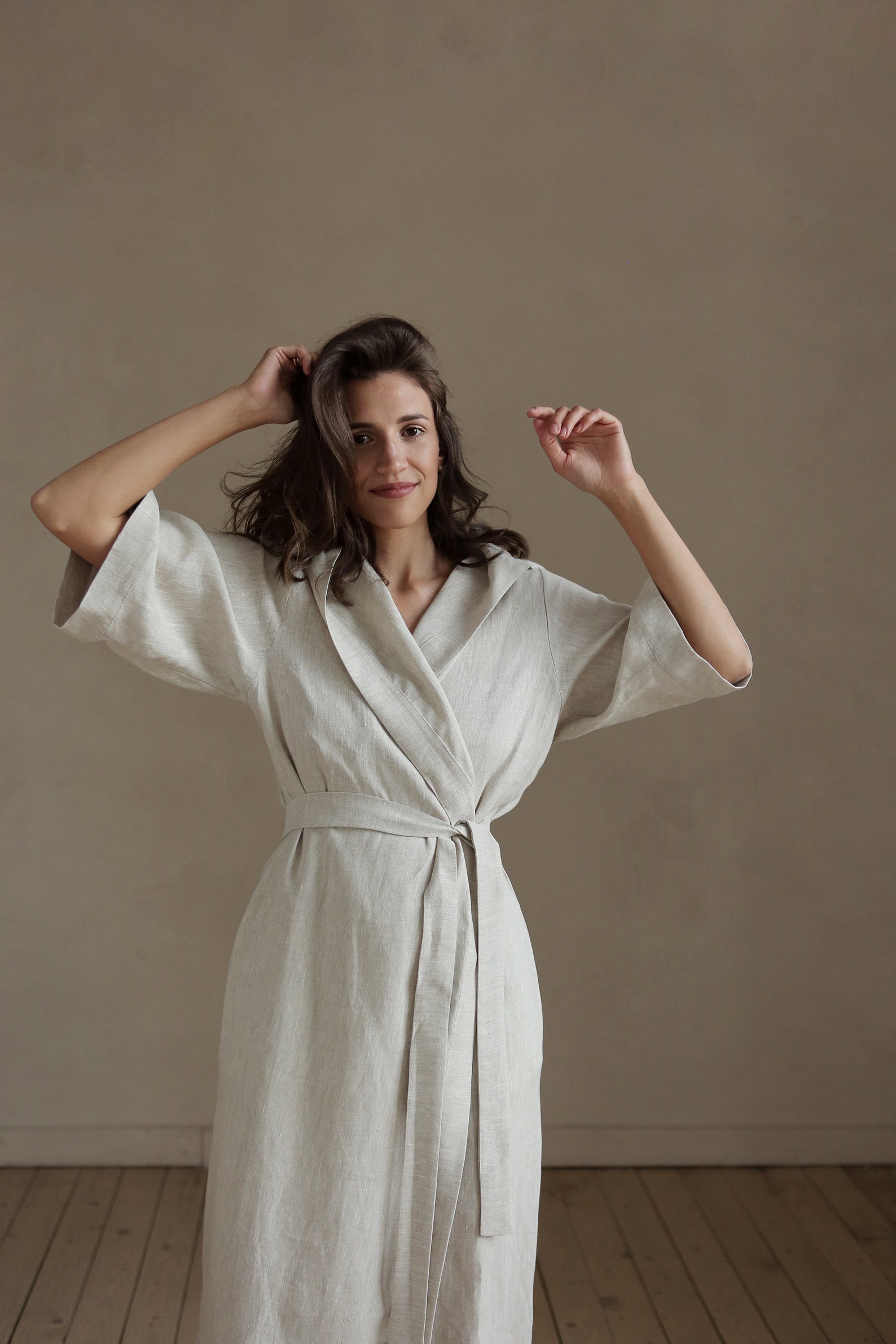 Long Linen Kimono, Summer Kimono, Linen Loungewear, Wedding Robes for ...