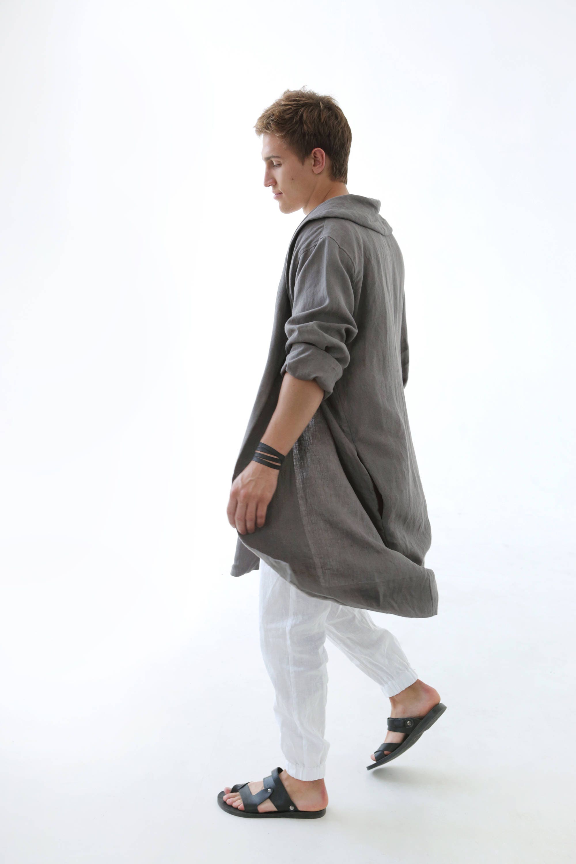 Linen Costume Men's Set Linen Gown Linen Trousers | Etsy