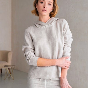 Womens Linen Hoodie, Summer Hoodie, Linen Tshirt, Shirt for Women ...