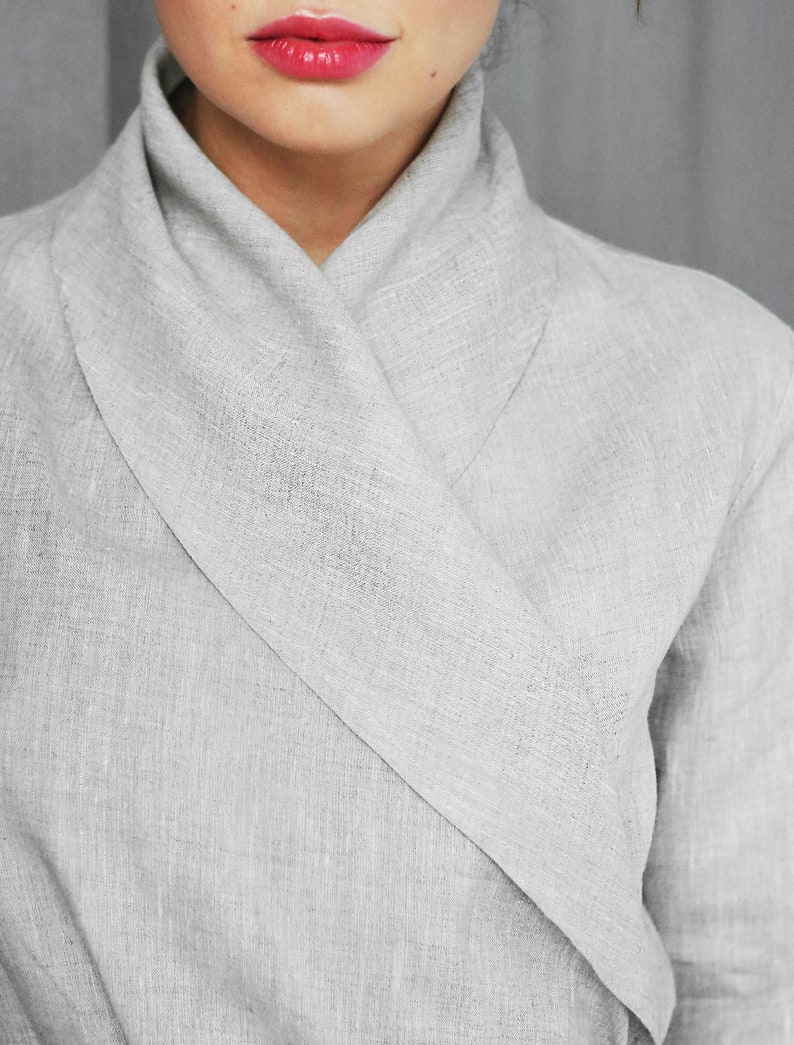 Handmade Linen Bathrobe Linen Loungewear Natural Linen Robe - Etsy