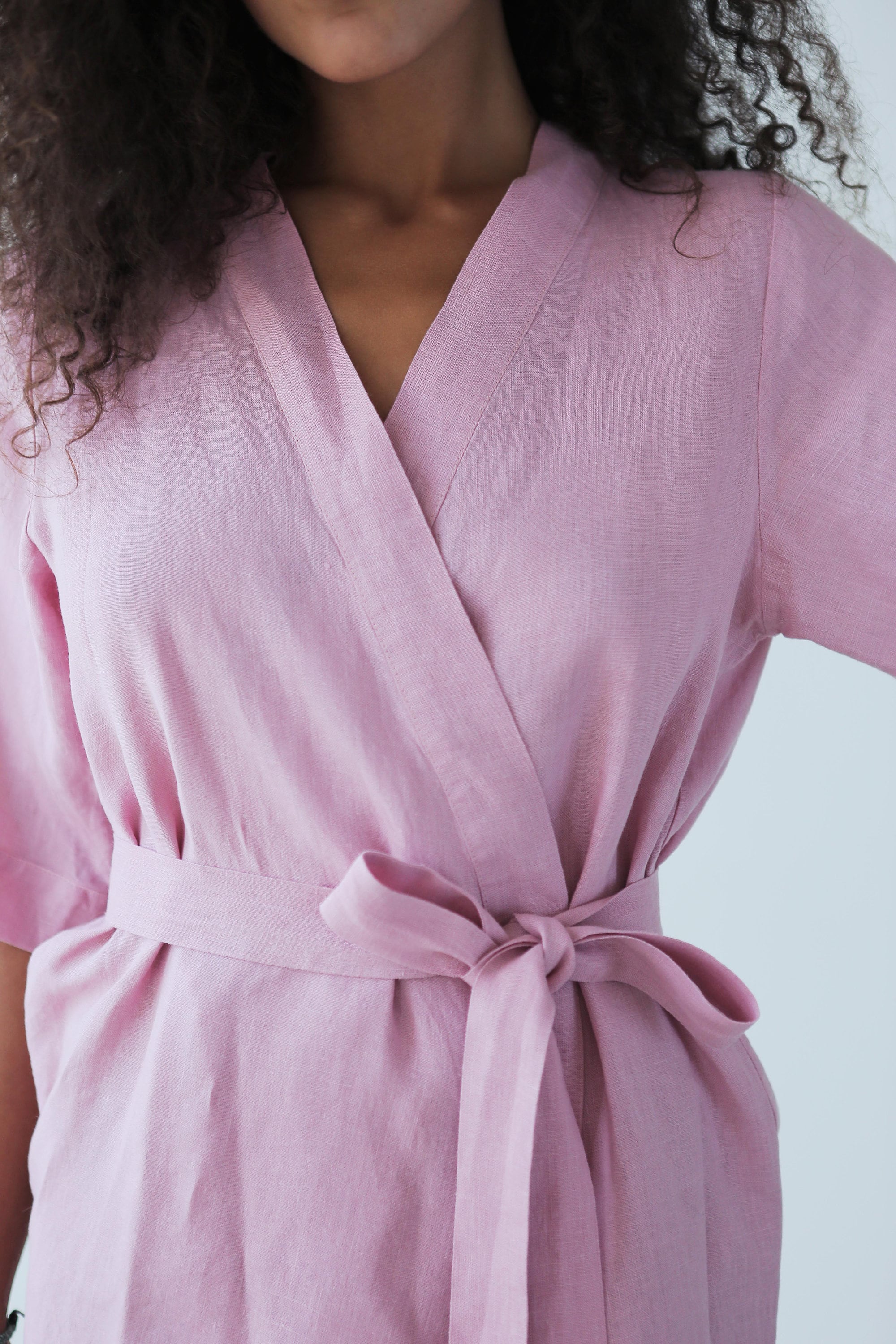 Natural Linen Bathrobe, Linen Loungewear, Wedding Robes for Bridesmaids ...