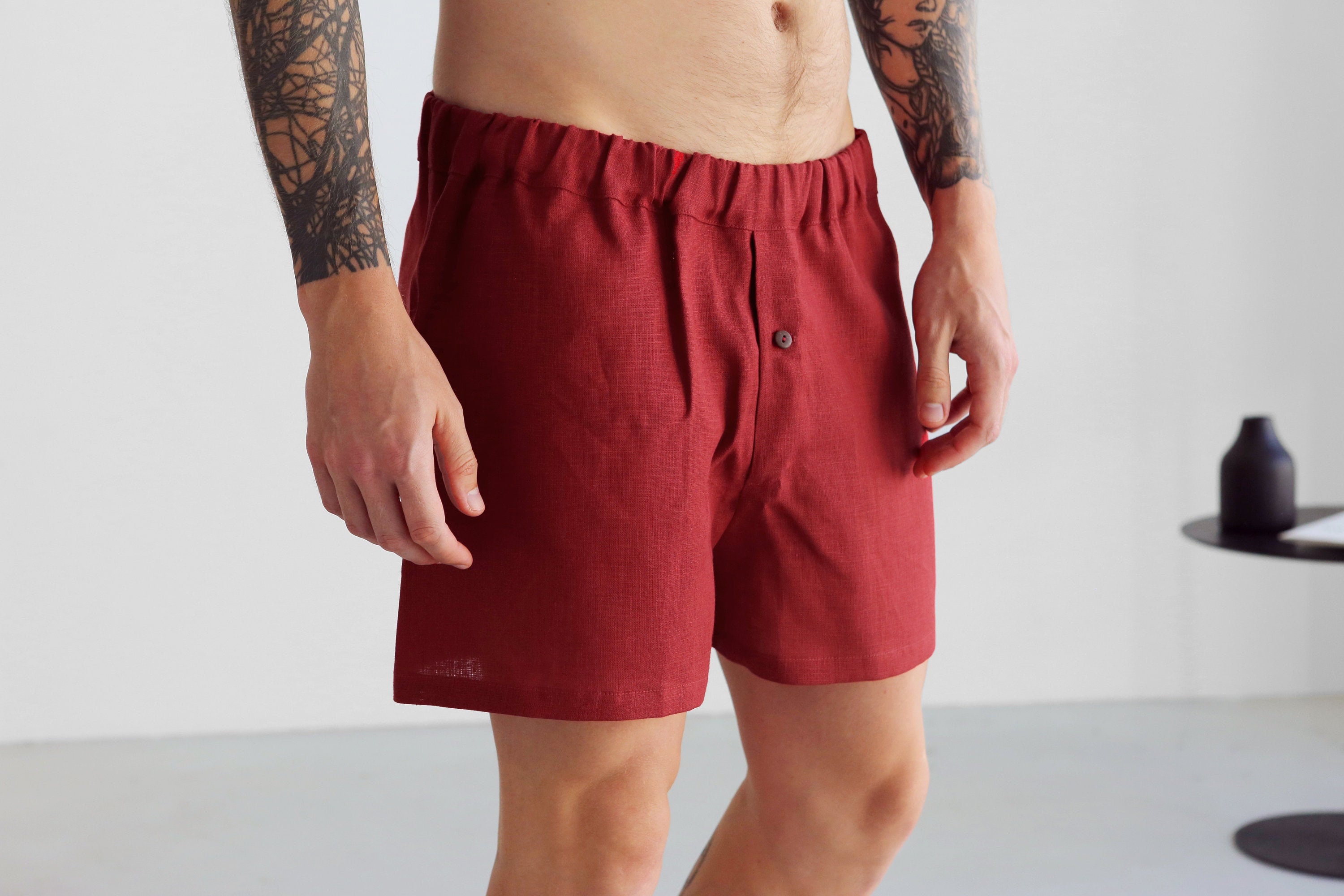 Mens Linen Underwear Gift for Him Boxer for Men Mans - Etsy
